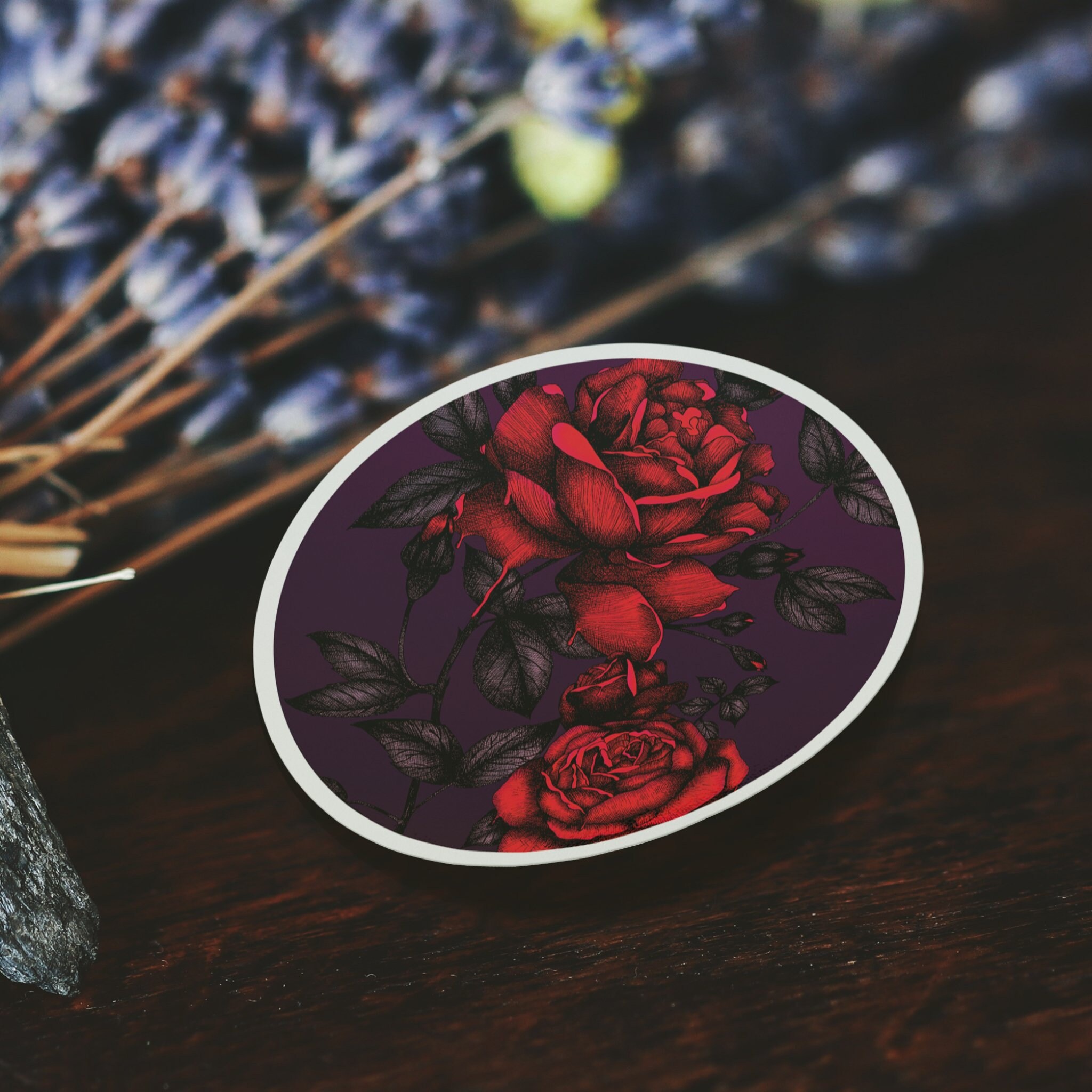 Bleeding Roses Vinyl Sticker Laptop Decal Gothic | Etsy