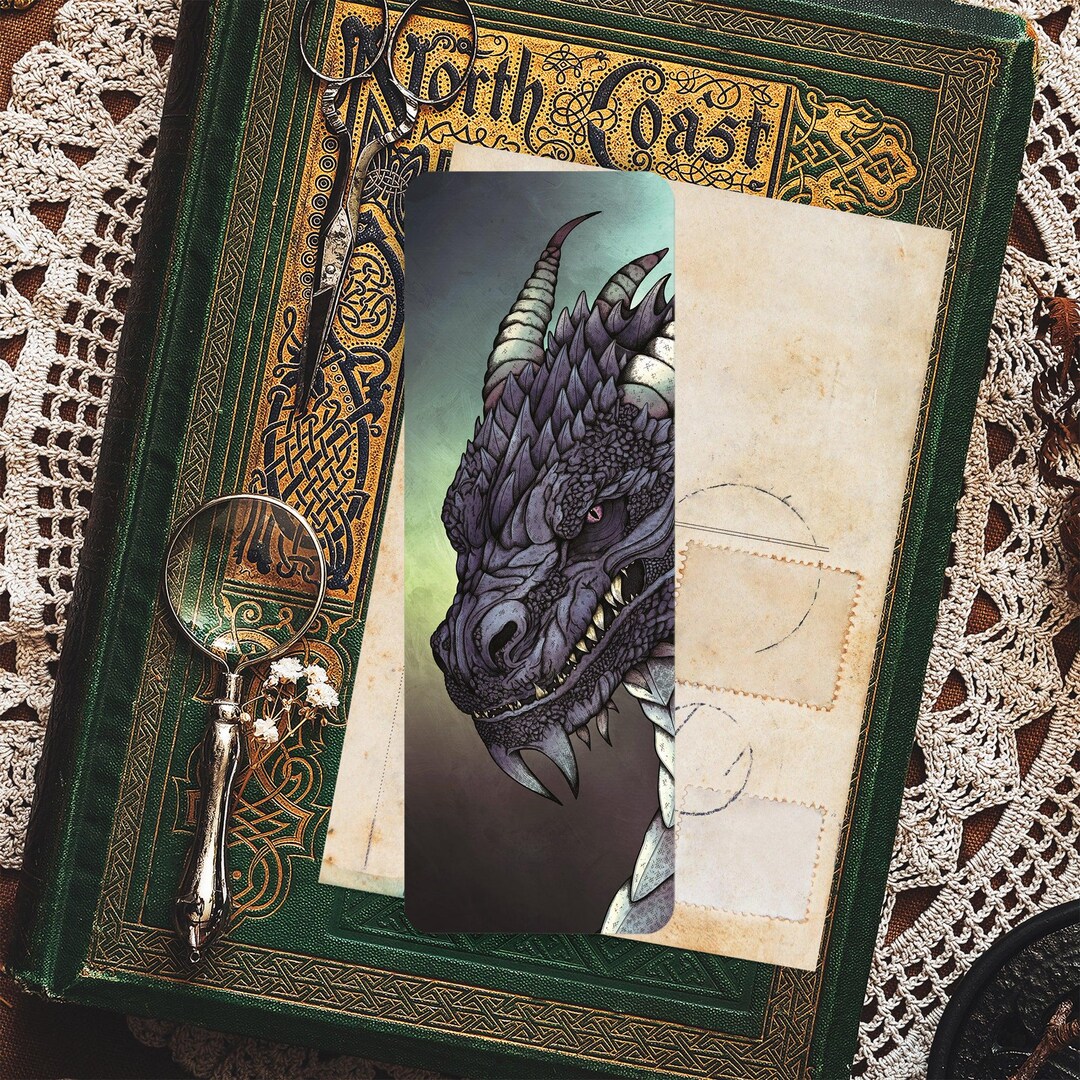 Storm Dragon - Bookmark - Dark Fantasy - Fantasy Art - Gothic Dragon ...
