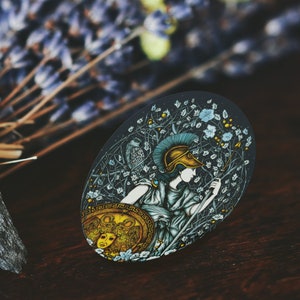 Goddess Athena Vinyl Sticker Laptop Decal Fantasy Art Greek Mythology ...