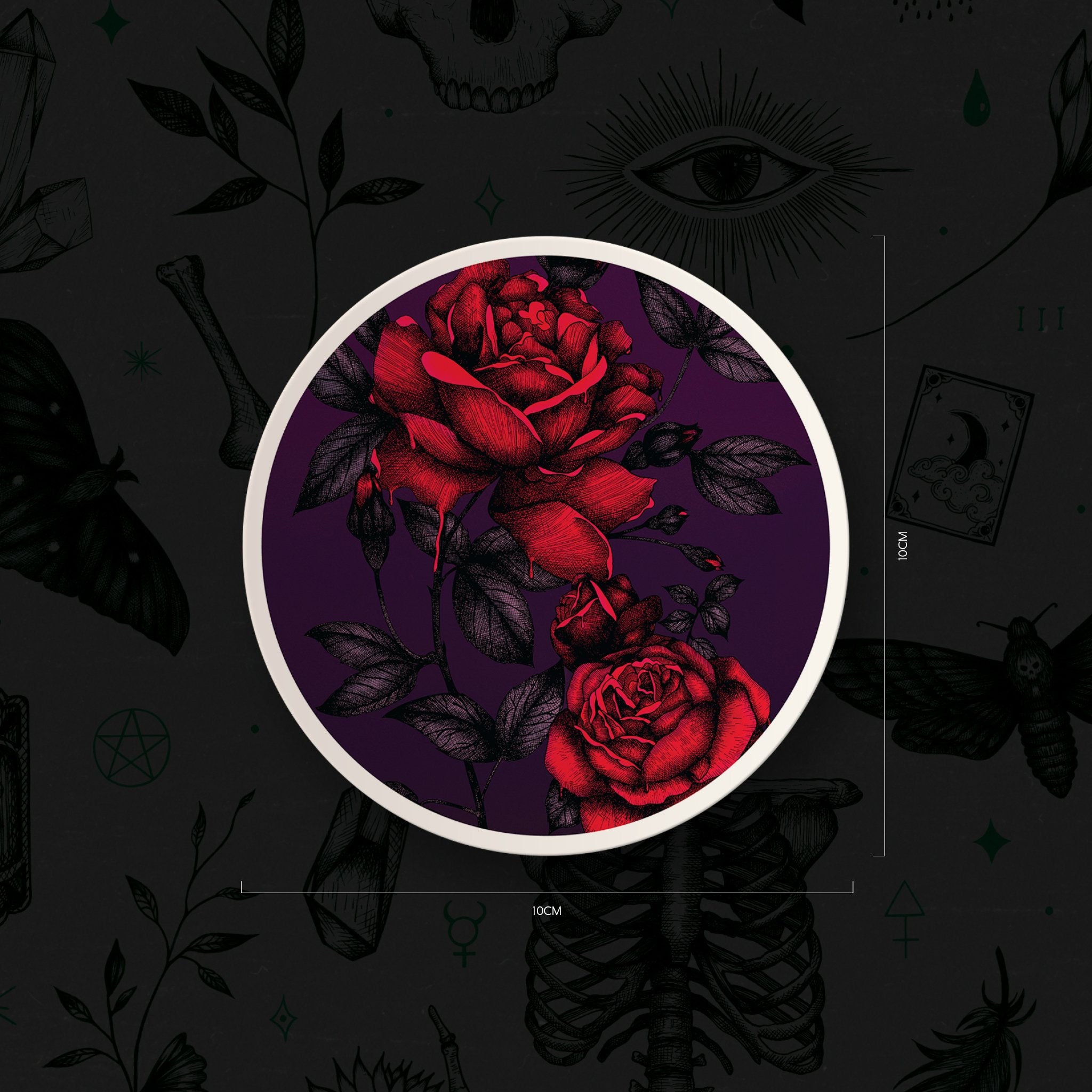 Bleeding Roses Vinyl Sticker Laptop Decal Gothic | Etsy