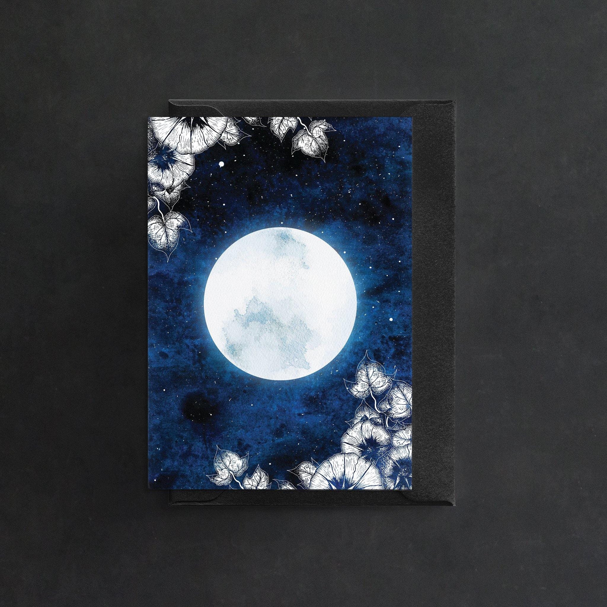 Full Moon Greeting Card Moon Phase Moon Child Witchy - Etsy UK