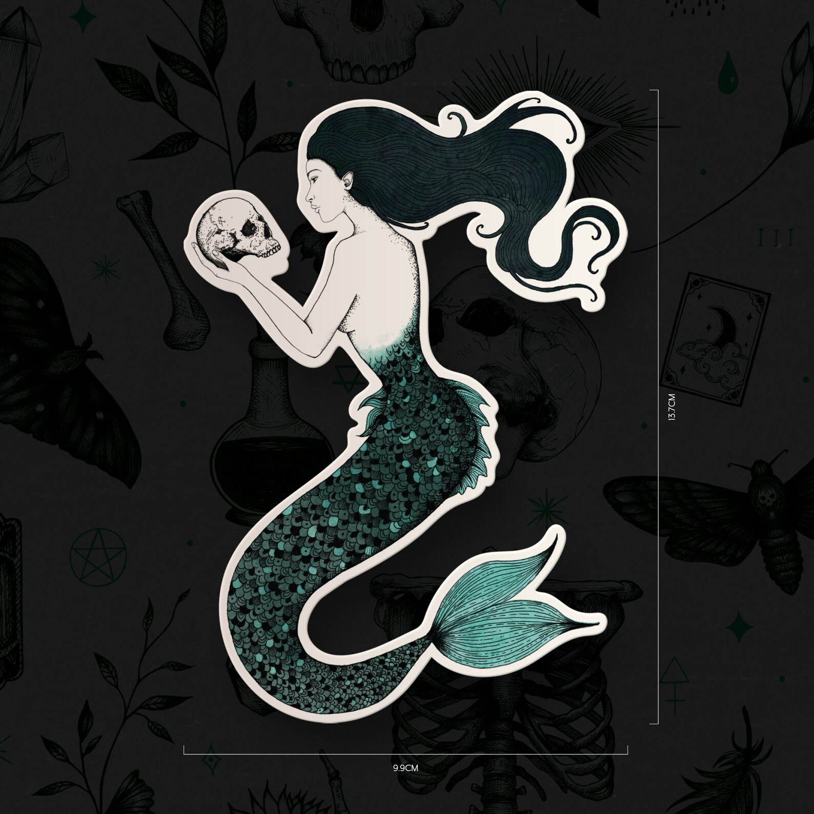 Siren Vinyl Sticker Mermaid Art Gothic Stationery Laptop - Etsy