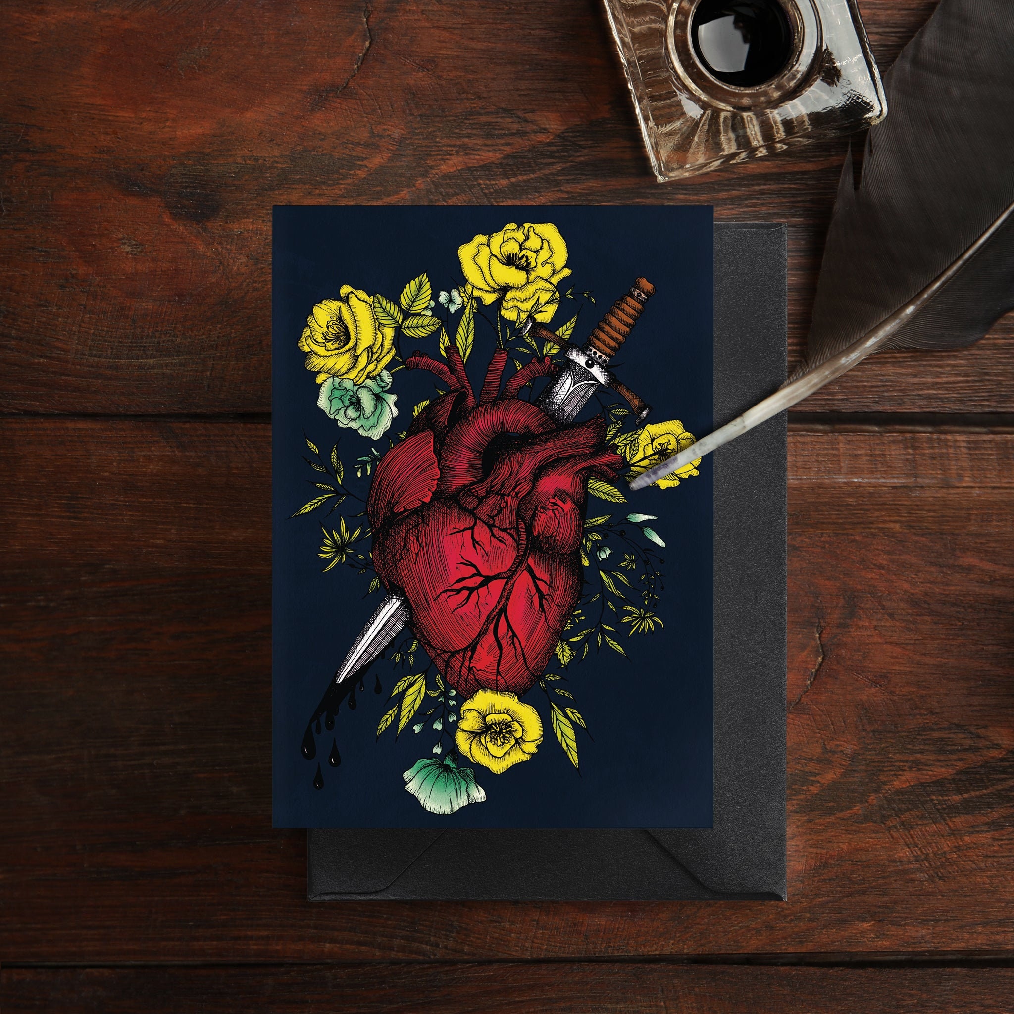 Realistic Heart With Dagger