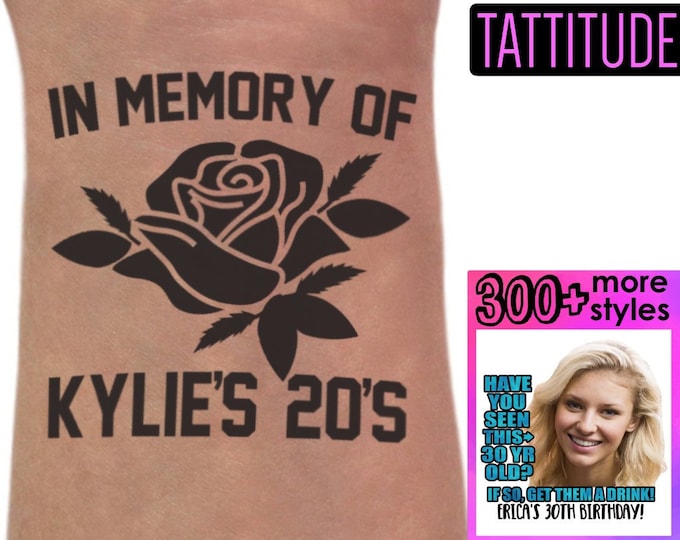 Birthday Party Photo Tattoos Face Tattoos Custom - Etsy