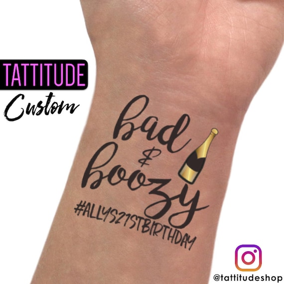 Bad and Boozy Tattoos Bad and Boujee Bride or Die Bad and | Etsy