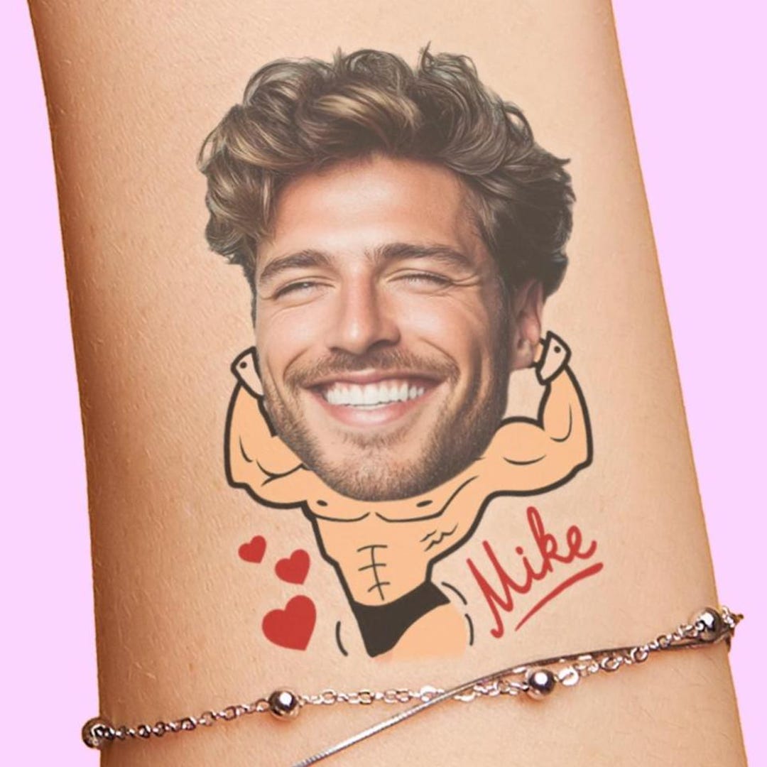 Cartoon Stripper Body Custom Face Tattoos for Birthday Party and ...