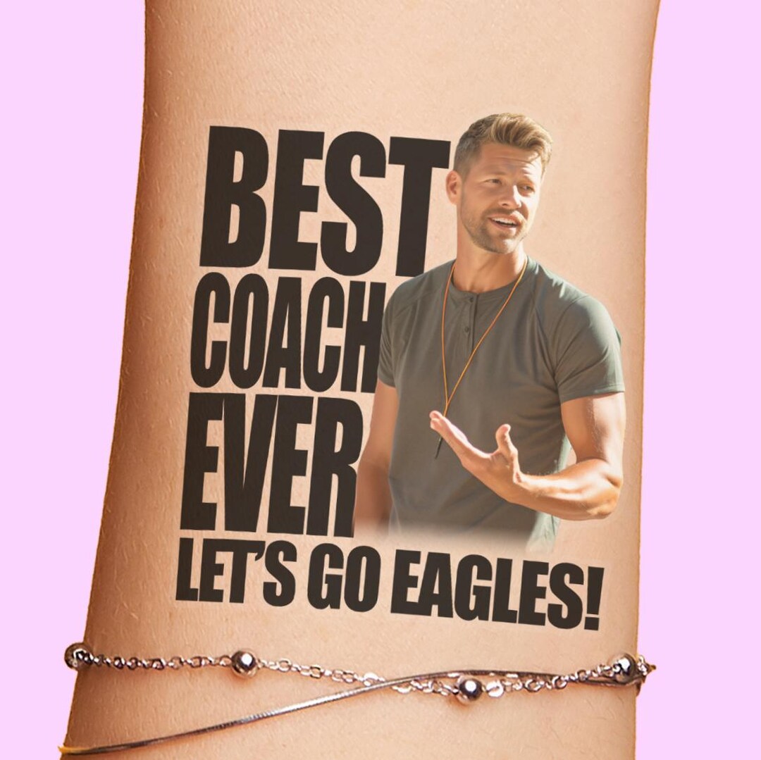 Custom Coach Tattoos, Best Coach Ever Team School Spirit Wear Face ...