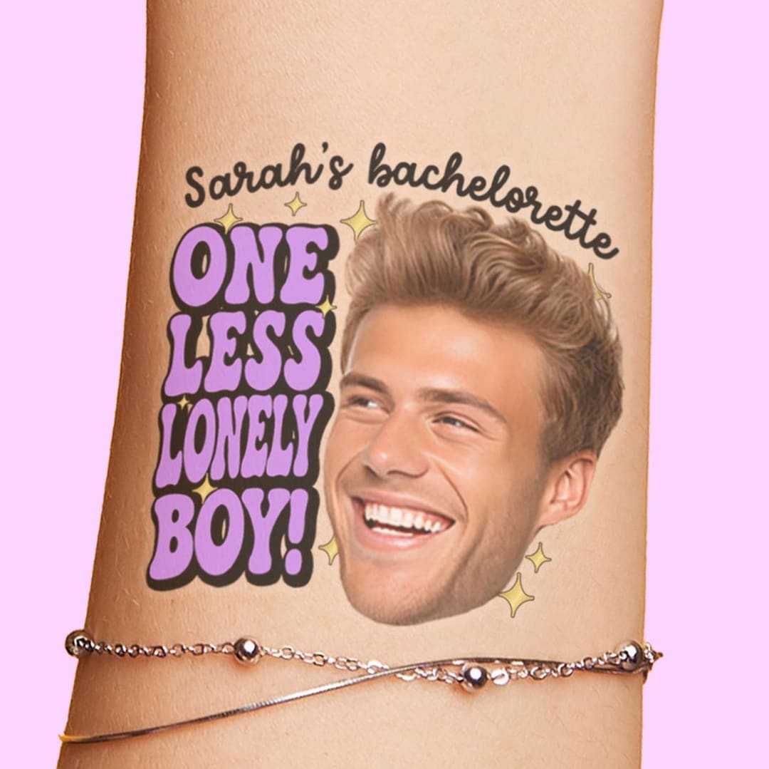One Less Lonely Girl Bachelorette Party Tattoo Favors, One Less Lonely ...