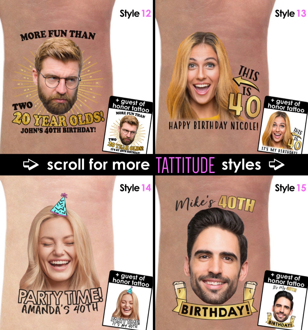 Birthday Tattoos Temporary Tattoos Fake Tattoos Birthday Happy Birthday ...