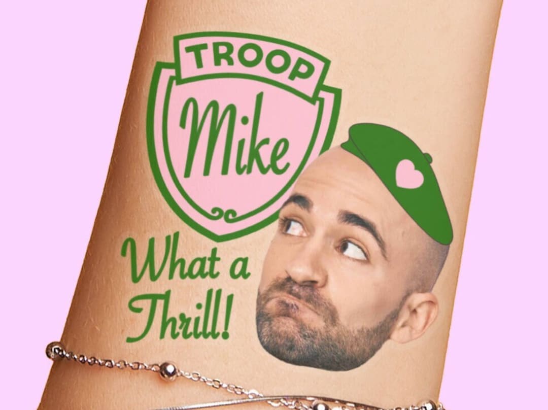Custom Face Tattoos Troop Beverly Hills Theme Camp Bachelorette ...
