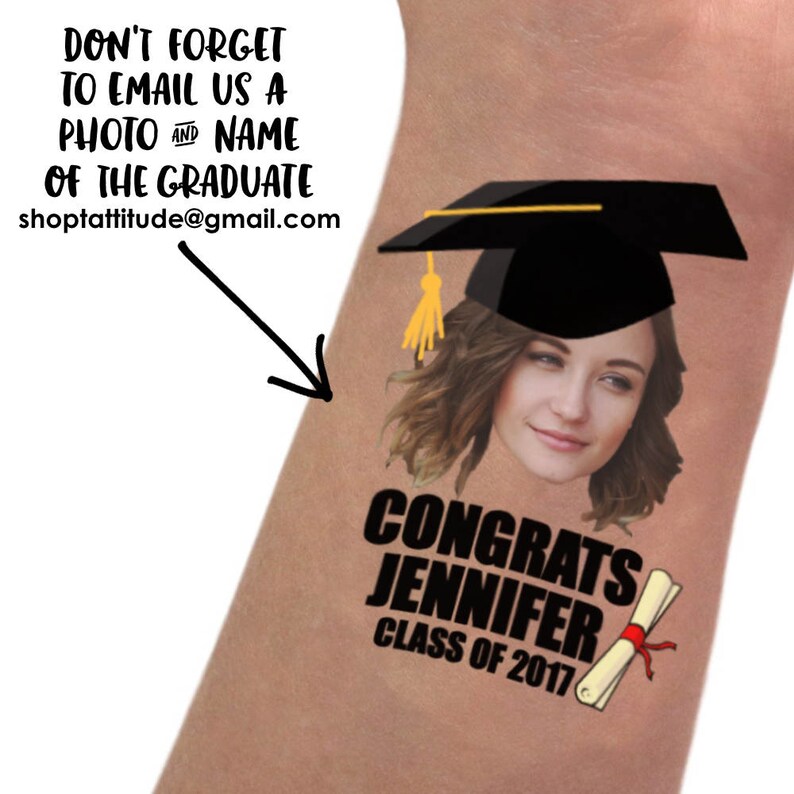 Custom Graduation Tattoos Graduation Party Favors | Etsy