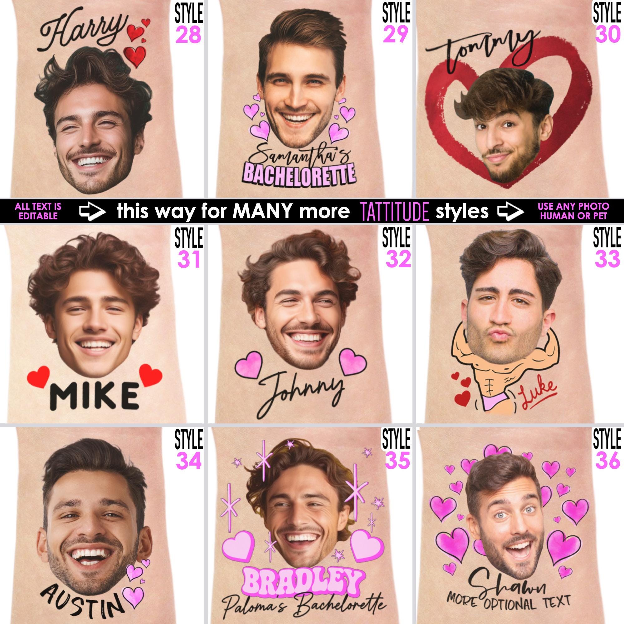 Custom Temporary Tattoos, Custom Tattoos, Custom Face Tattoos, Photo ...