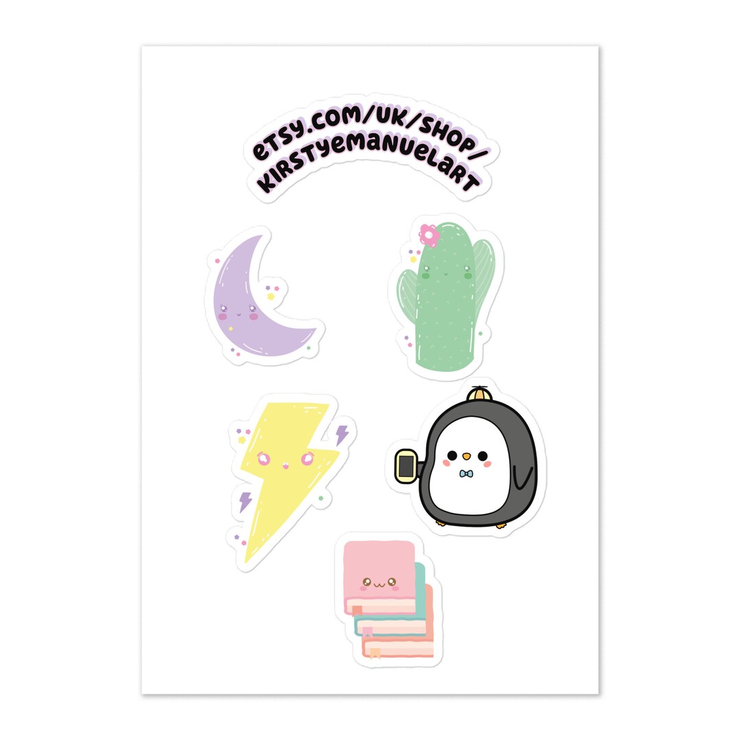 Cute Kawaii Sticker Sheet - Etsy