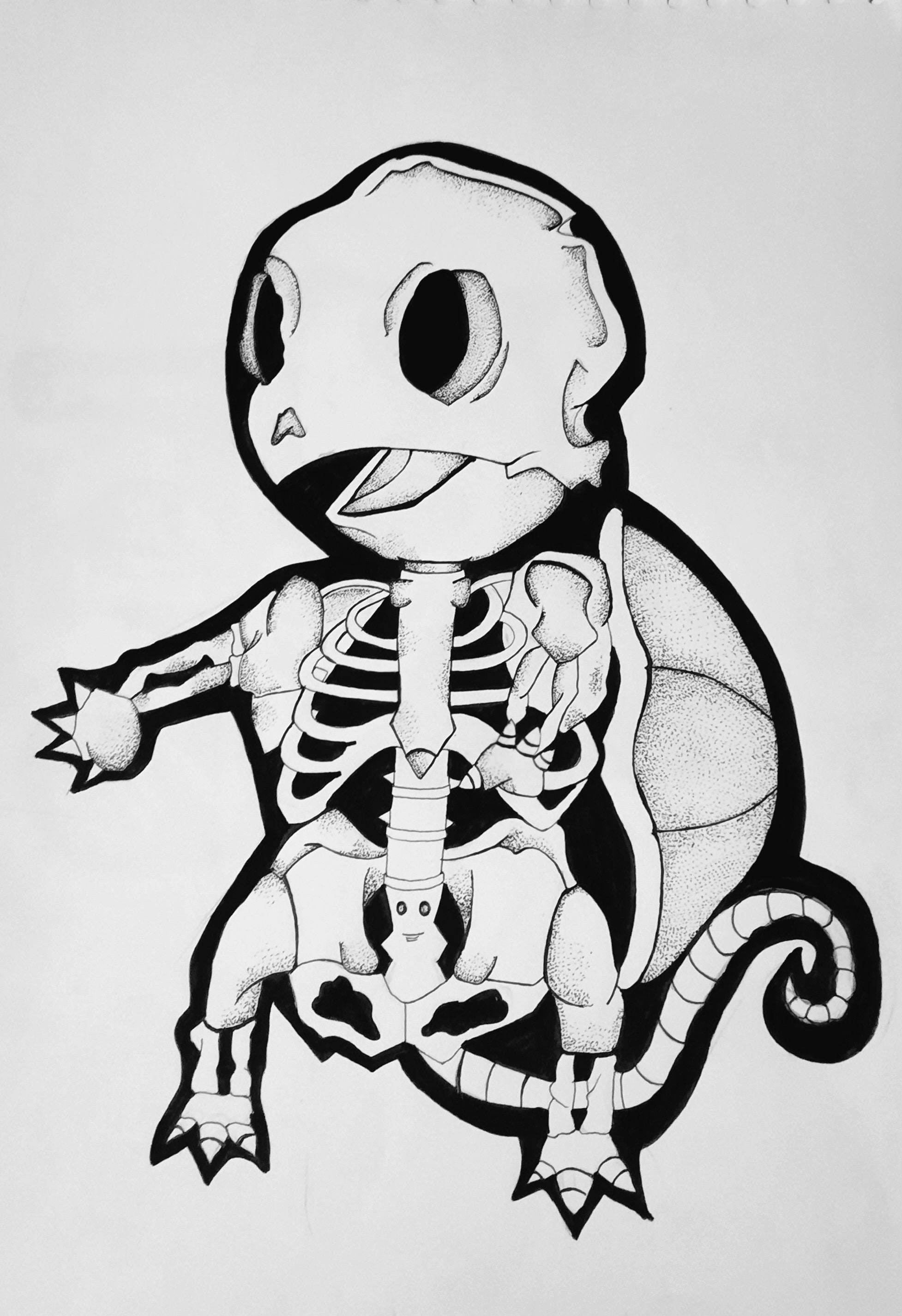 Skeleton Starter Pokémon Digital Art - Etsy