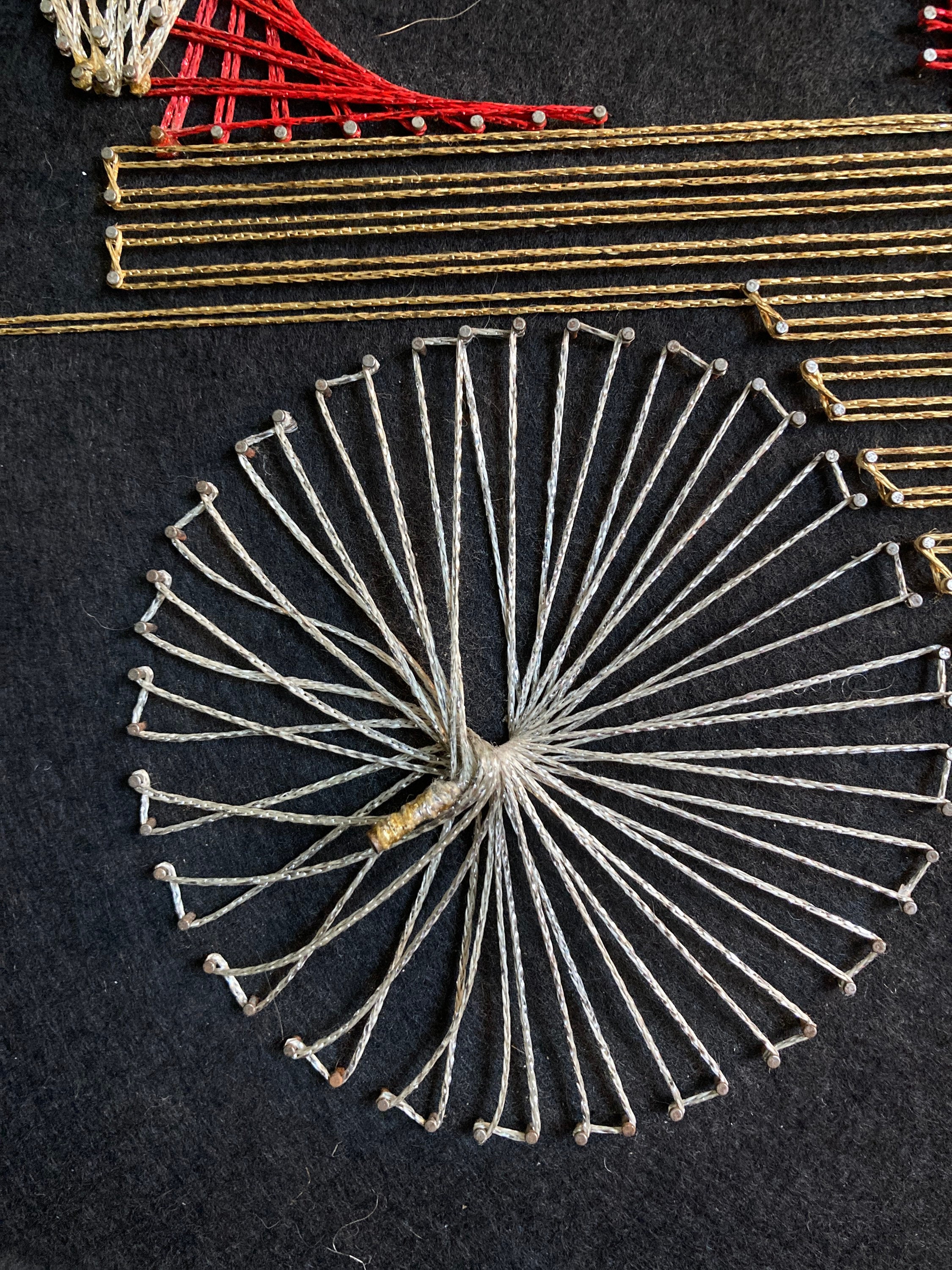 Vintage Car String Art Wall Hanging String Art 1970s String - Etsy