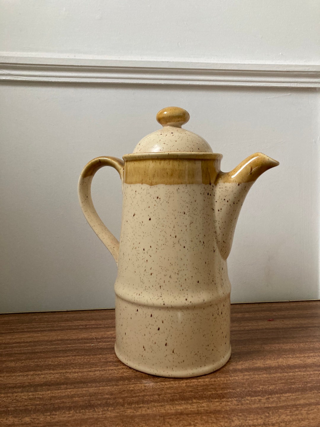 Vintage Sadler Stoneware Coffee Pot: 1940s Drip Glaze Ironstone - Etsy