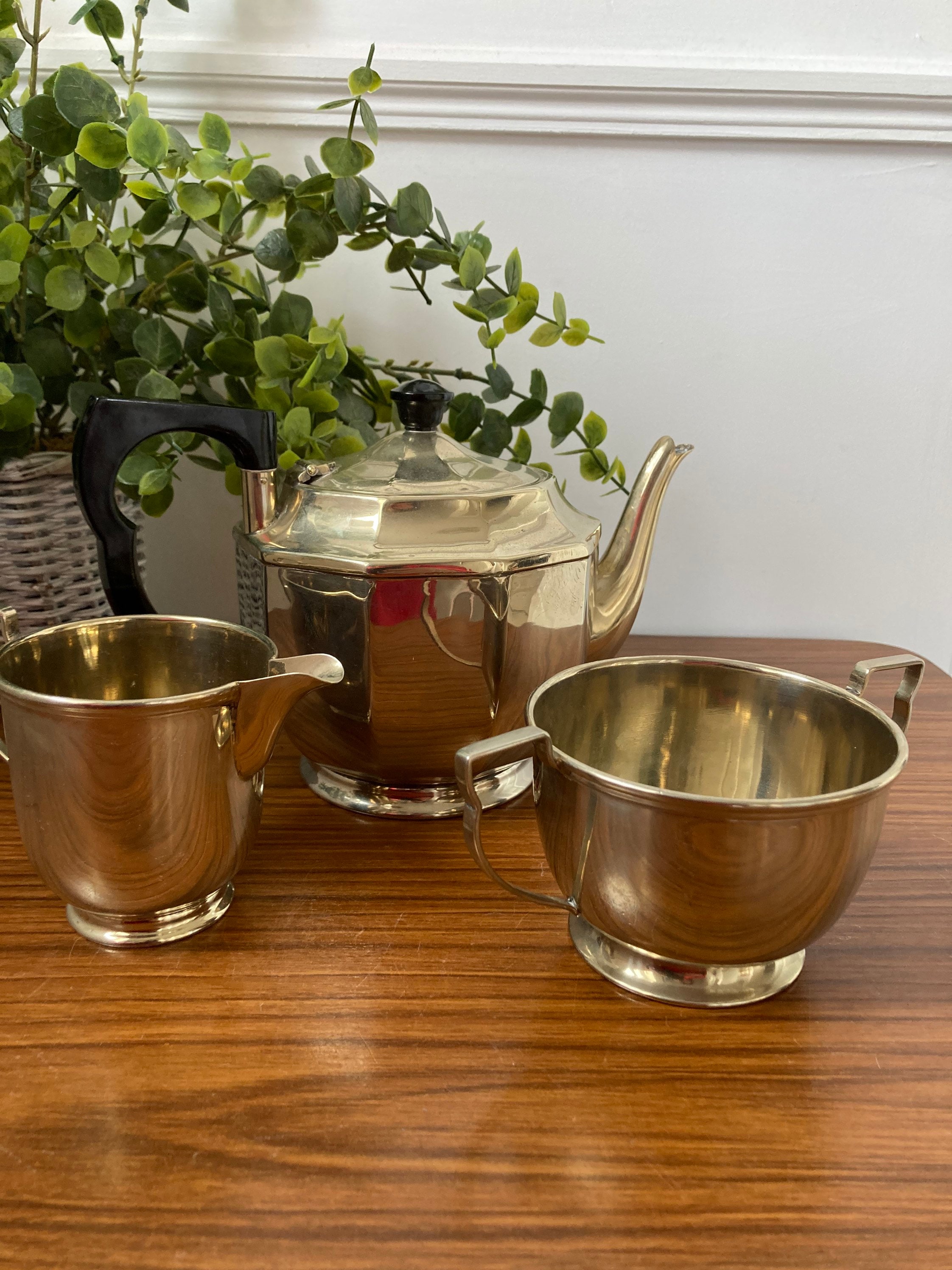 Vintage Viceroy Plate Tea Set, Retro Gold Effect Tea Set, Mid Century ...