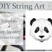 DIY String Art Wild Animal Template Digital String Art Panda - Etsy