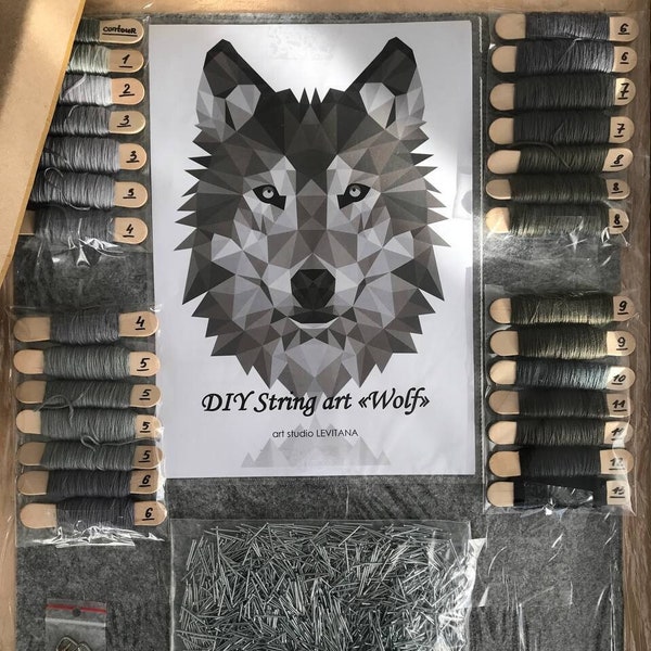 String Art Wolf - Etsy