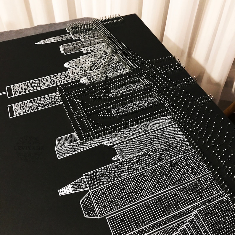 String Art New York Brooklyn Bridge String Art Gift for Him Office ...