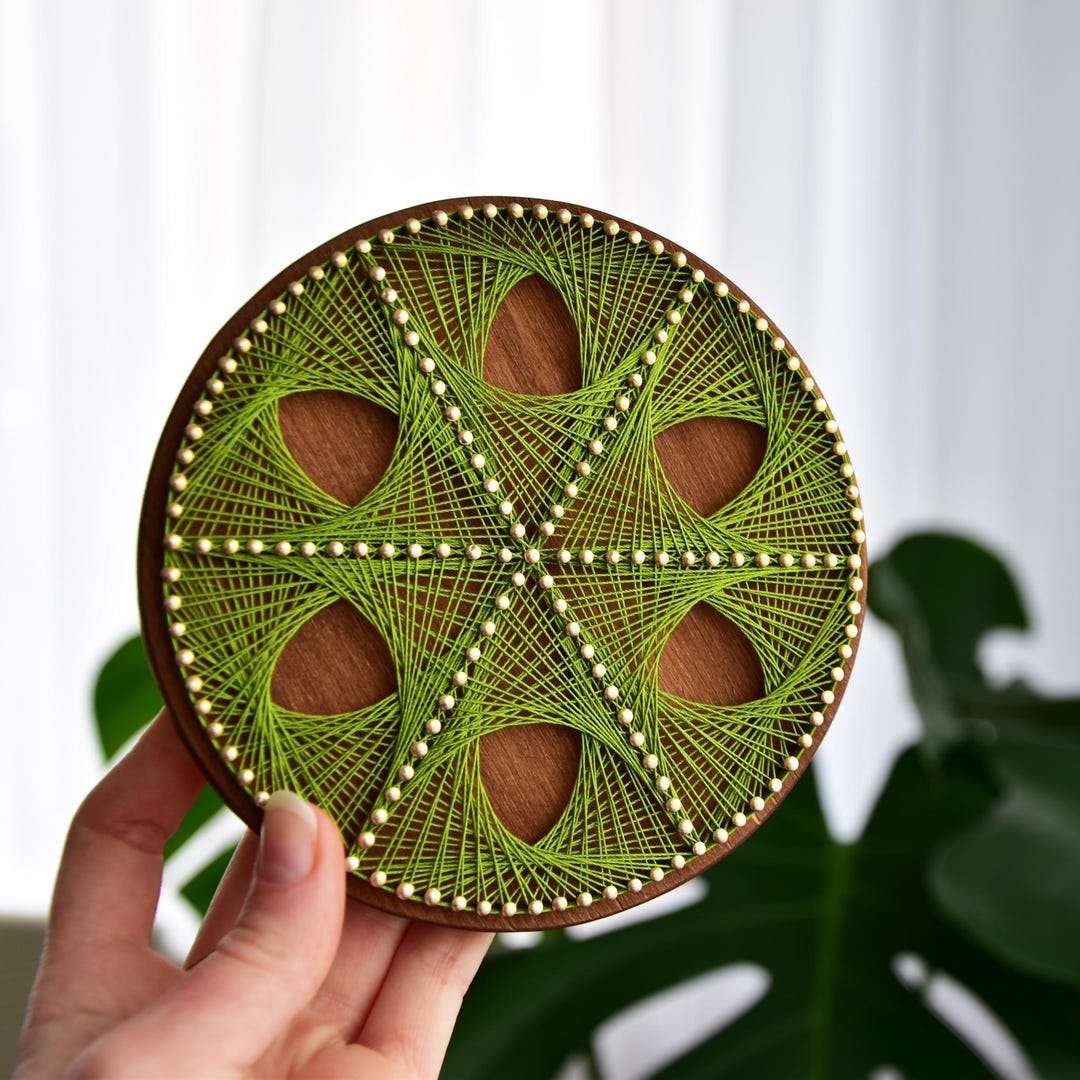 DIY Kit String Art Mandala Pattern Tutorial Geometric Wall Art Craft Kit for Home Decor - Etsy