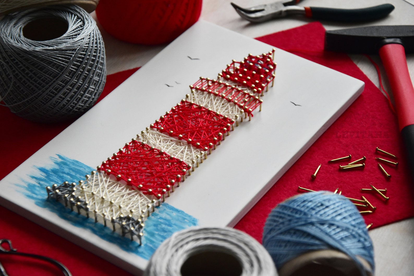 DIY String Art DIY for Kids and Adults String Art Lighthouse - Etsy