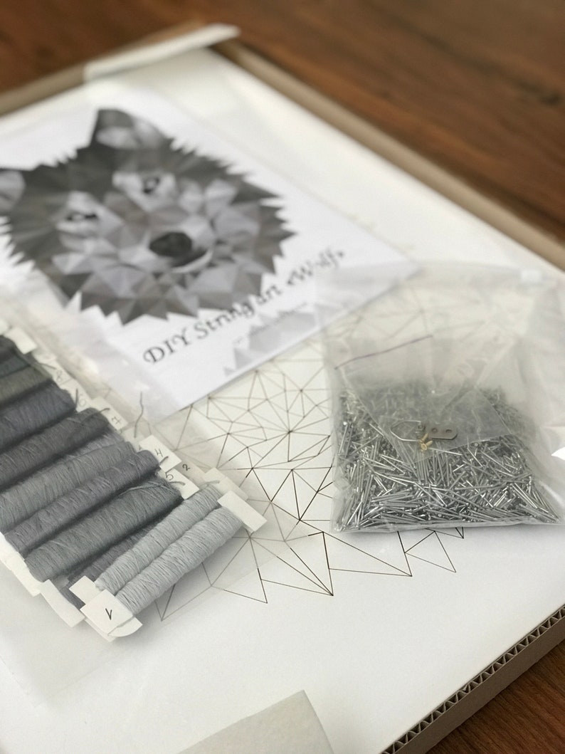 DIY Kit String Art Lion Wild Animal Wall Art - Etsy