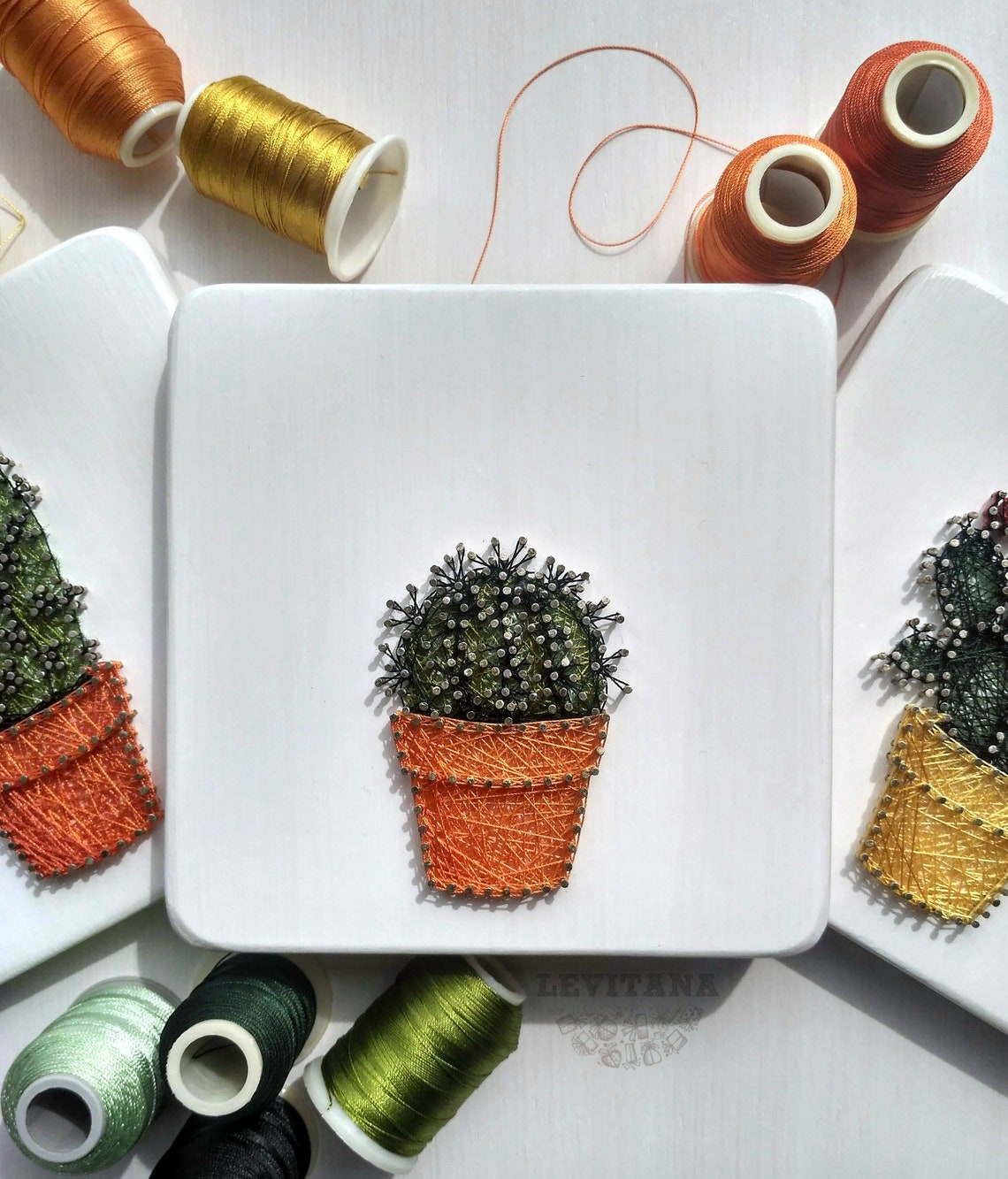 String Art Сactus String Art Wood Wall Art Cactus - Etsy