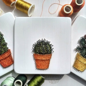 String Art Сactus String Art Wood Wall Art Cactus - Etsy