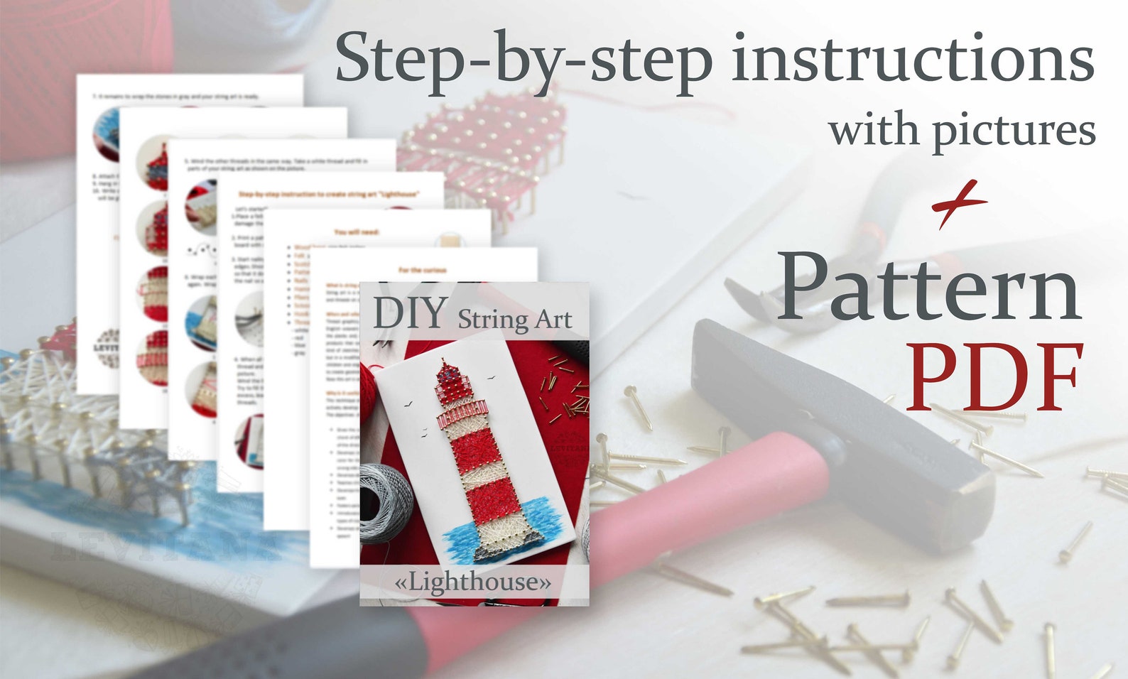 DIY String Art DIY for Kids and Adults String Art Lighthouse - Etsy