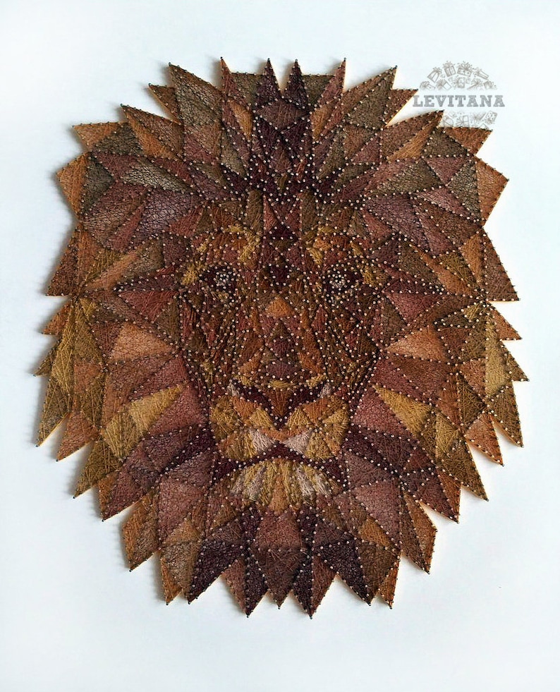 DIY String Art Template Digital String Art Lion - Etsy