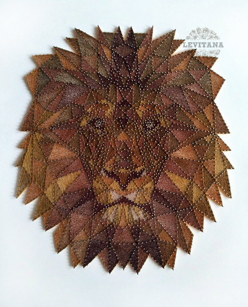 DIY String Art Template Digital String Art Lion - Etsy
