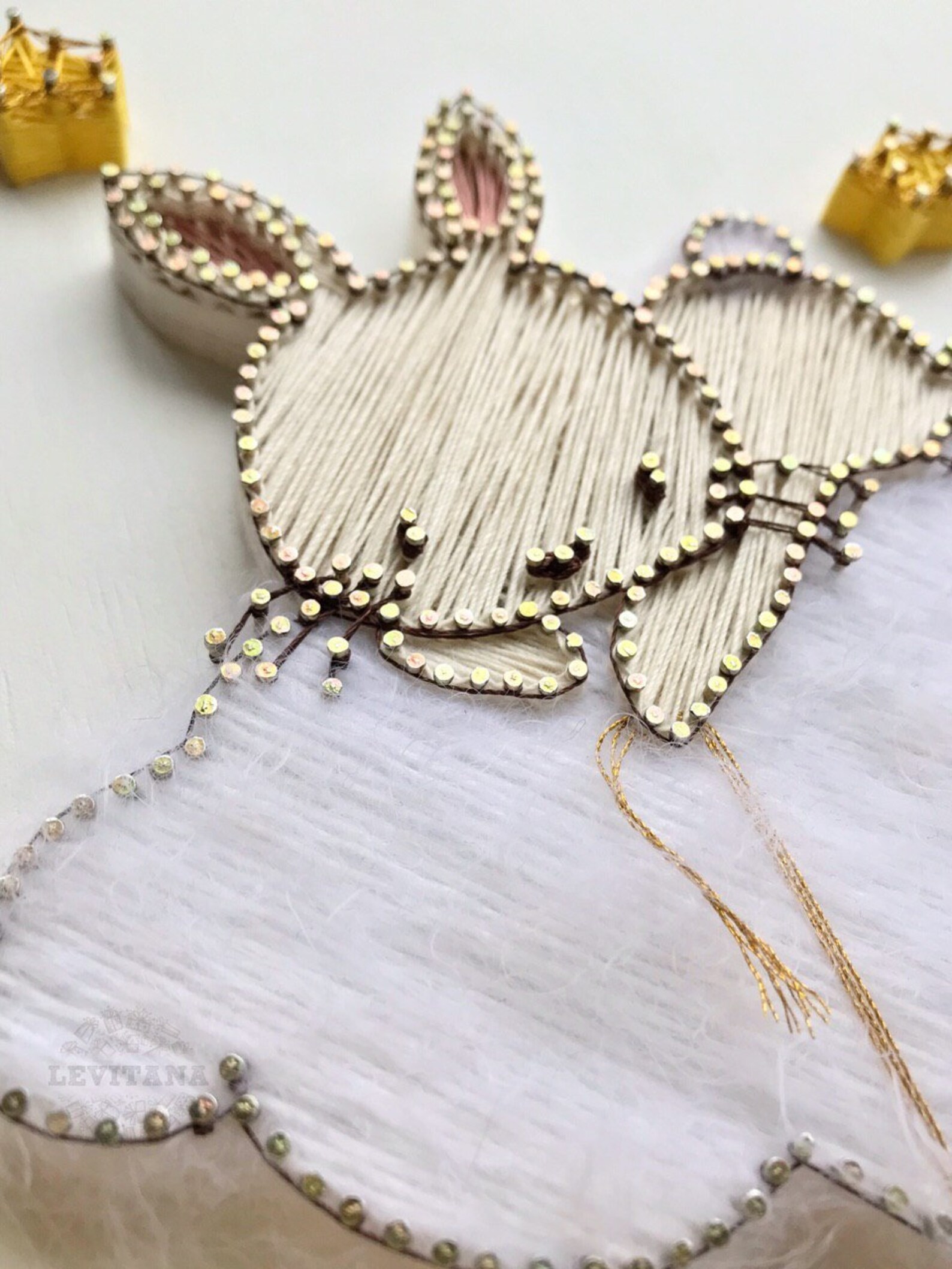 String Art Rabbit Wall Art Bunny Baby Shower Gift for Her - Etsy