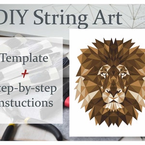 DIY String Art Template Digital String Art Lion - Etsy