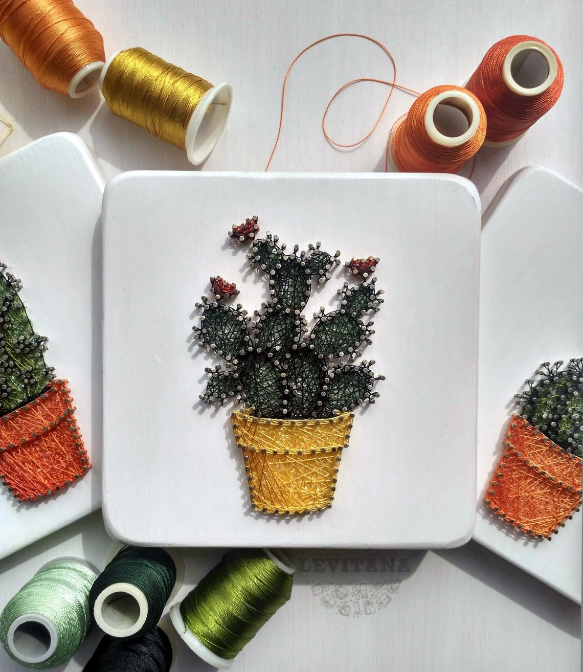 String Art Сactus String Art Wood Wall Art Cactus - Etsy