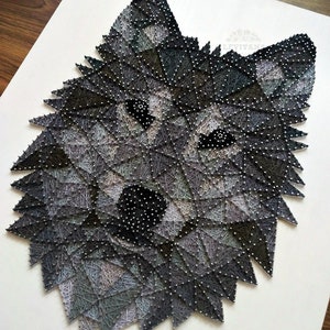 String Art Wolf Wall Art Home Decor Wood Wall Art Wild Animal - Etsy