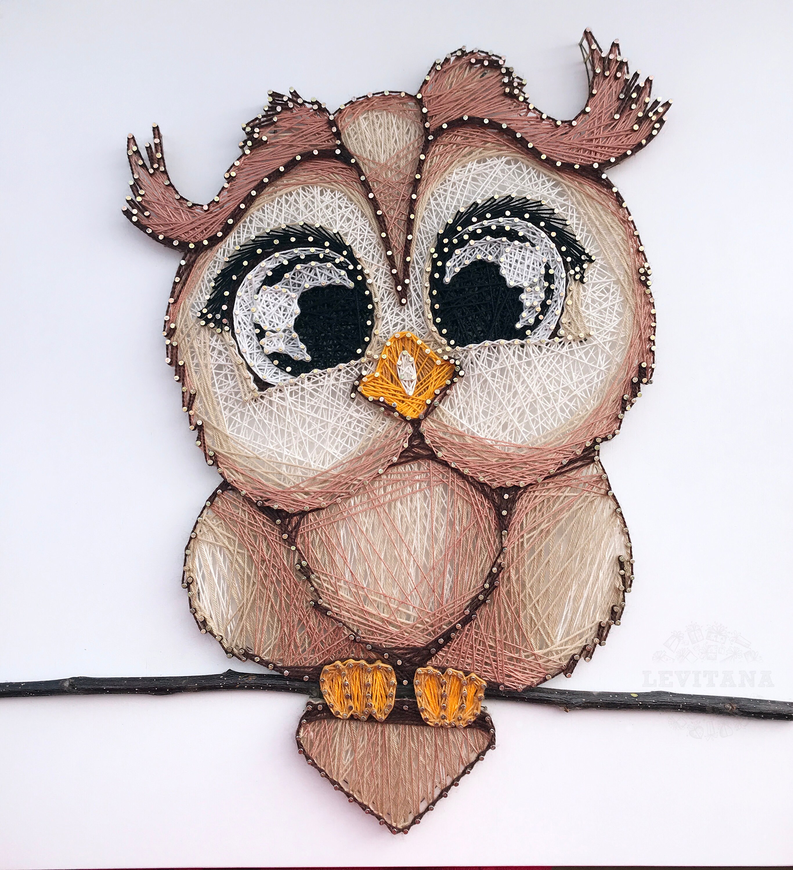 Owl String Art Owl Wood wall art Night owl Wall Art | Etsy