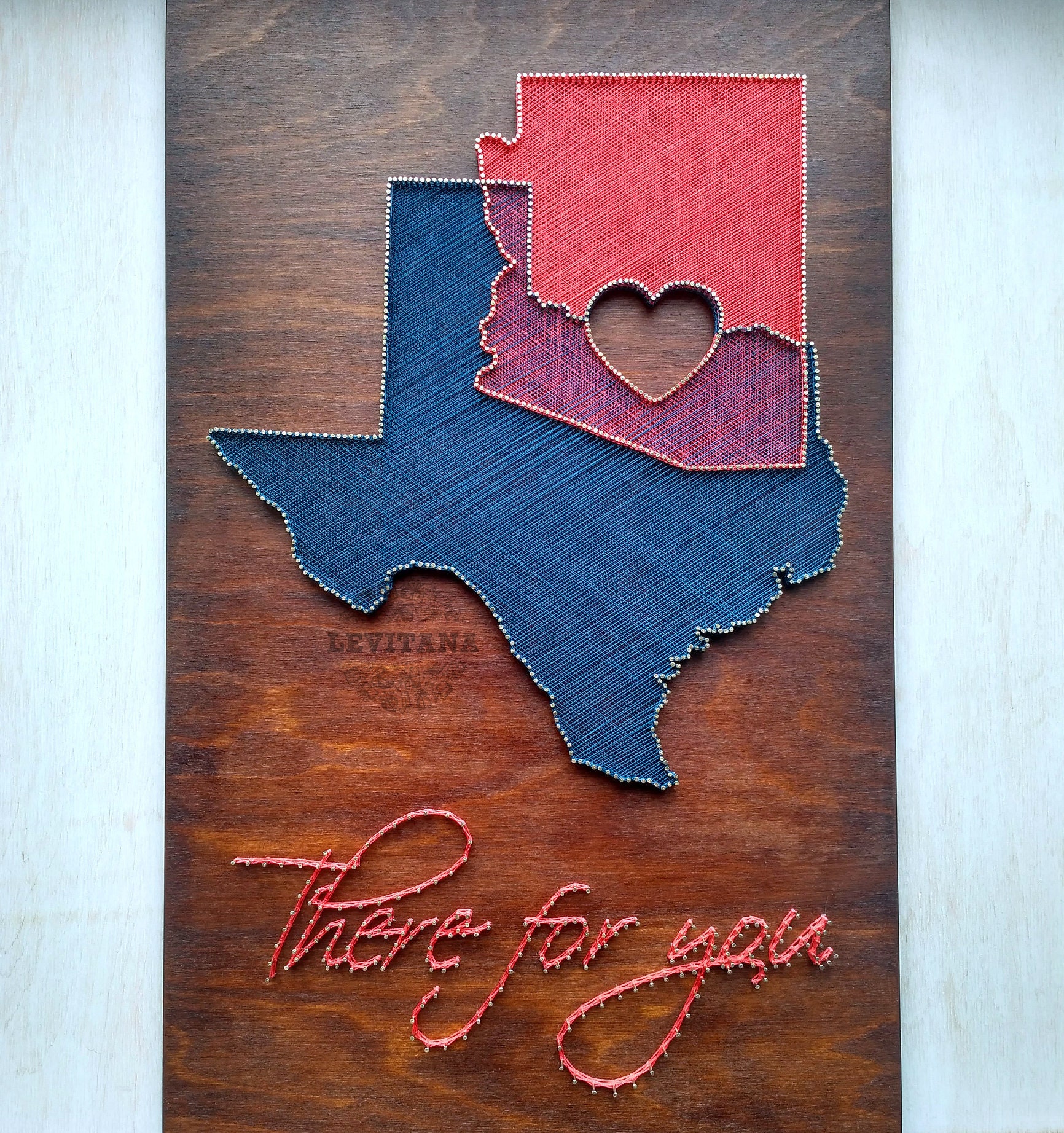 State String Art Two States Wood Wall Art Enjoy the Wood | Etsy