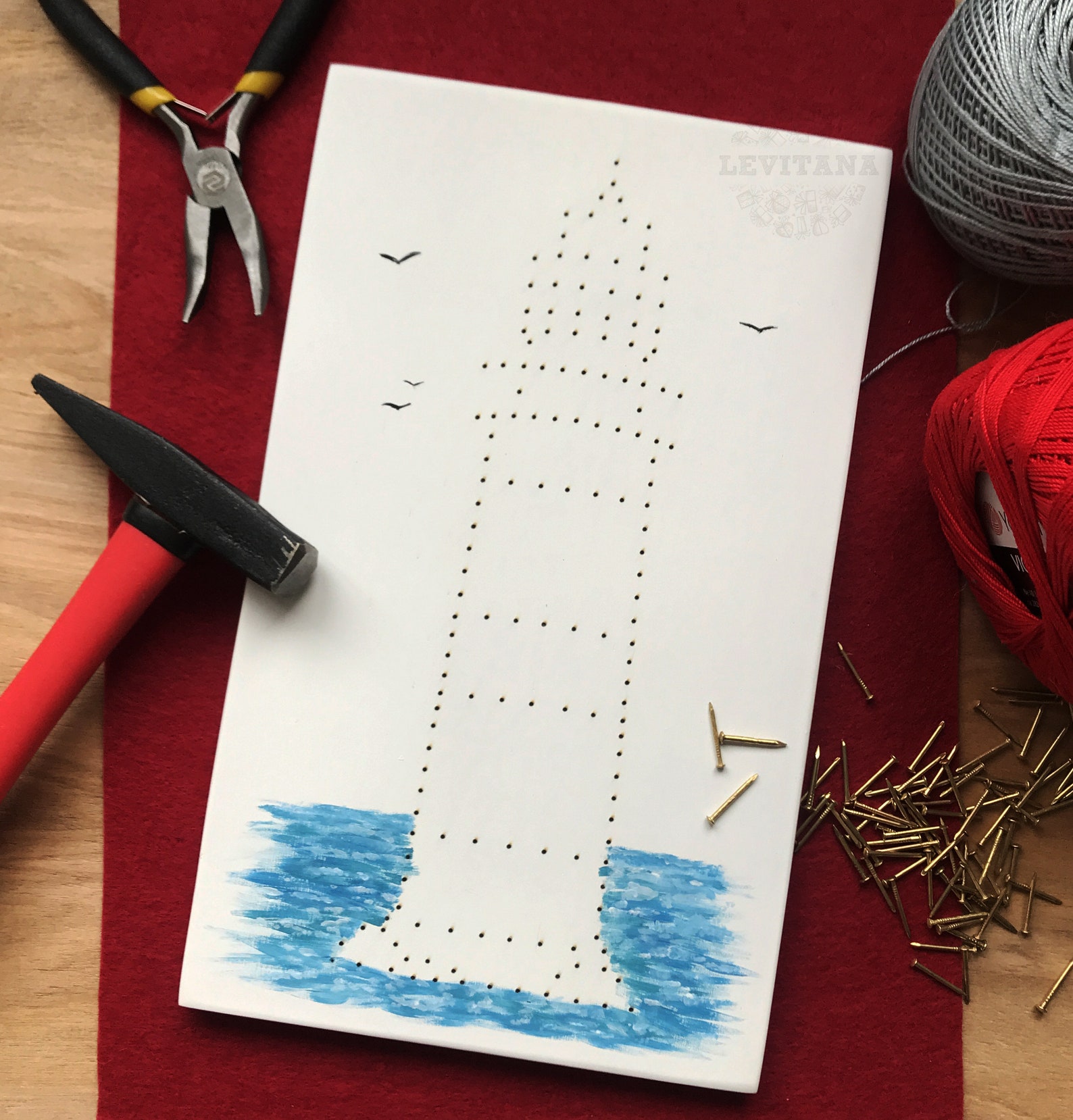 DIY String Art DIY for Kids and Adults String Art Lighthouse - Etsy