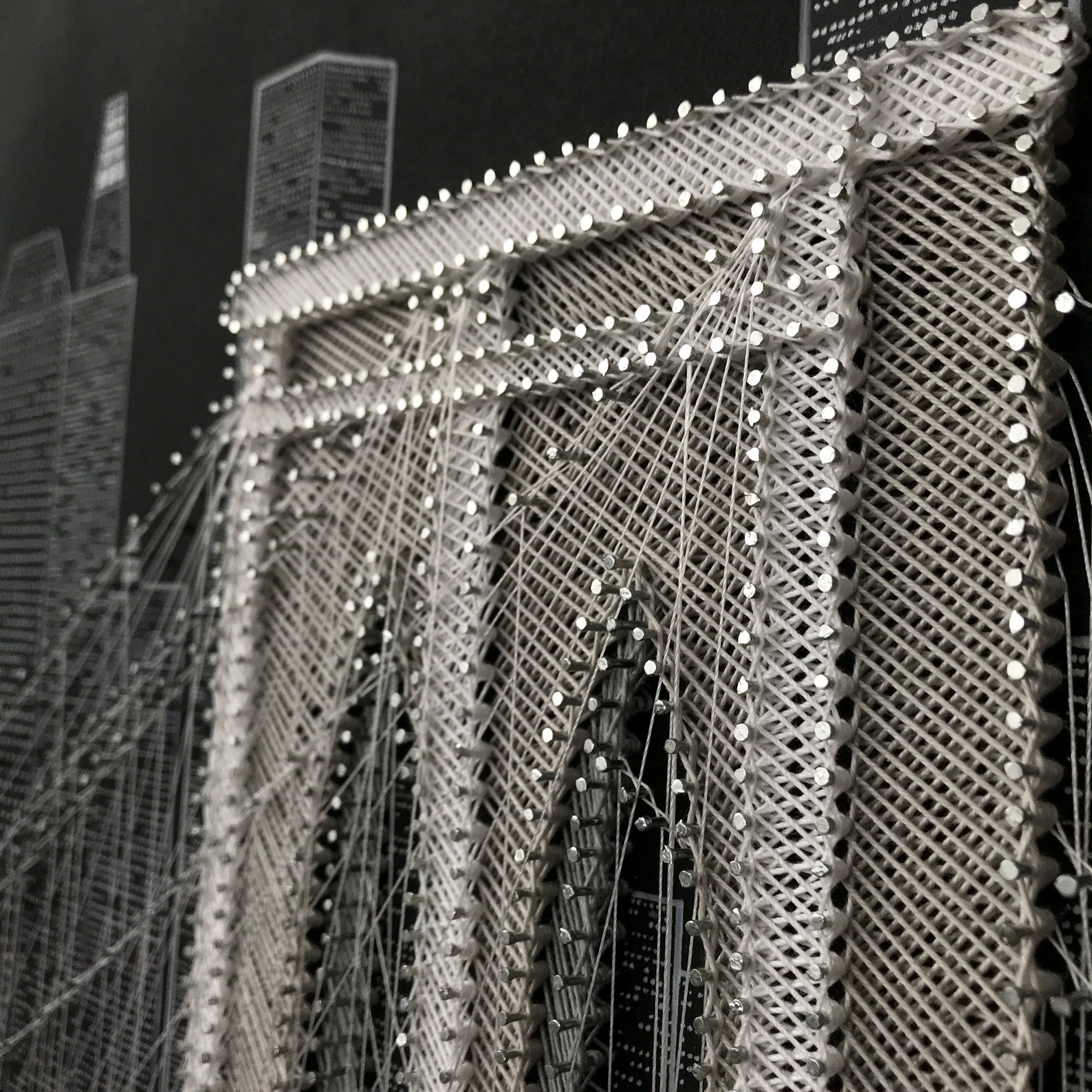 String Art New York Brooklyn Bridge String Art Gift for Him Office ...