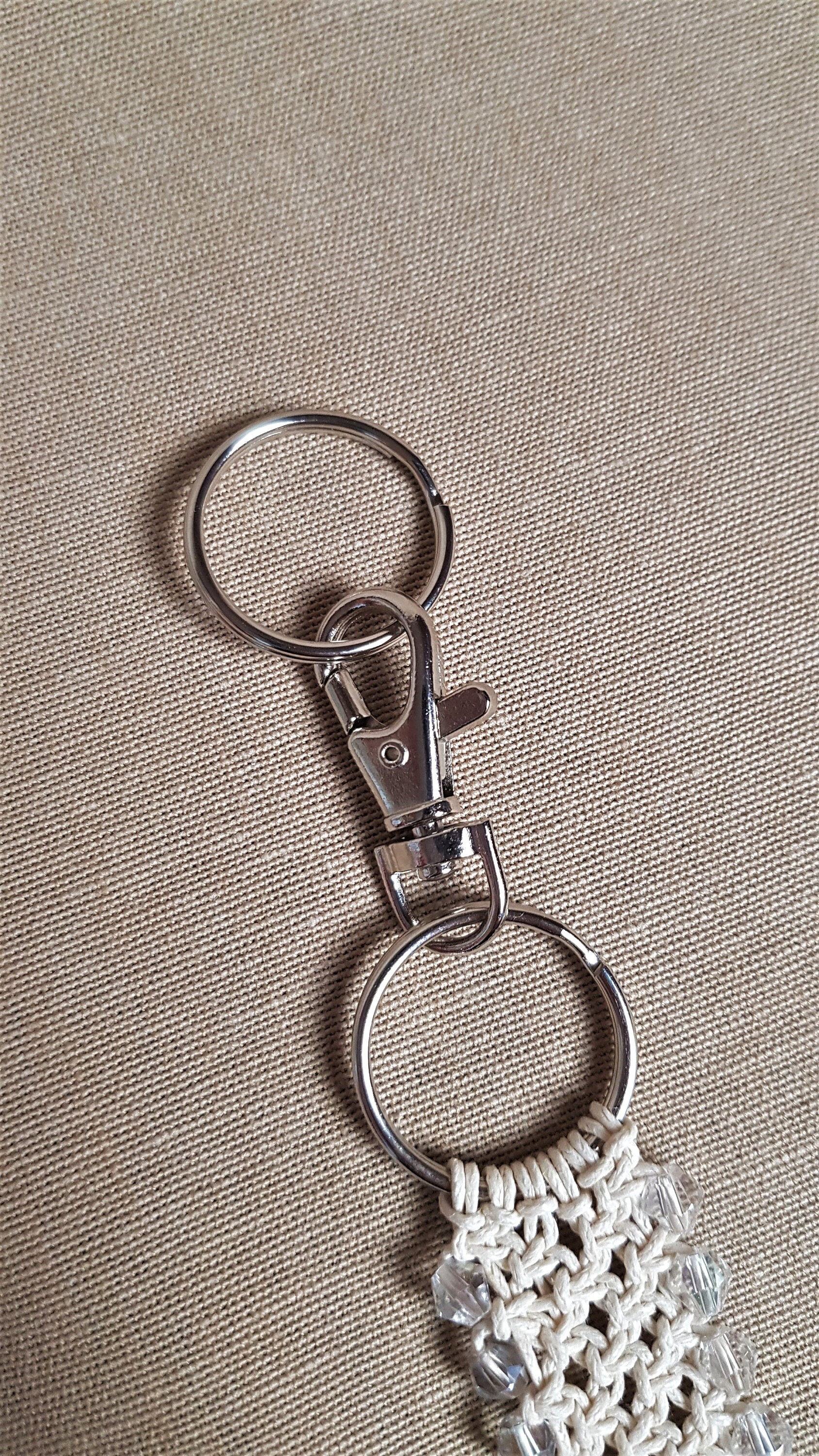 Crystal Beaded Macrame Keyring 1 - Etsy UK