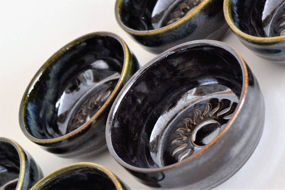 Set of 48 Copitas De Mezcal With Sun Design, Balck Stamped Copitas for ...