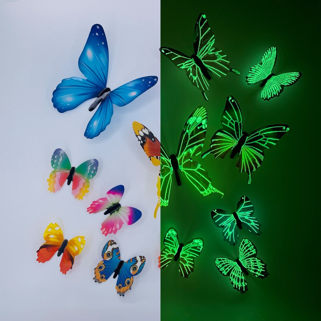 Glow in the Dark Butterflies by UNIGLOW PRODUCTS LLC. 12pcs Butterfly ...