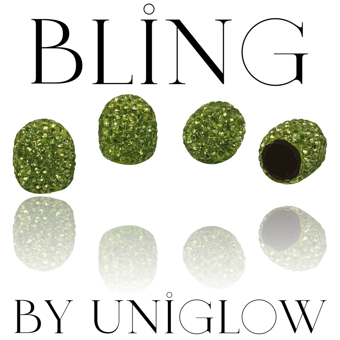 4pcs Green Diamond Crystal Car Tire Valve Caps by BLING by UNIGLOW Dust ...