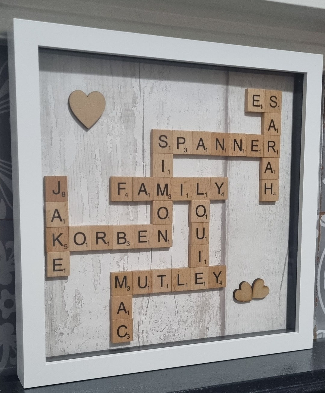 Scrabble Pictures Scrabble Frame Personalised Wall Art Family Gifts ...
