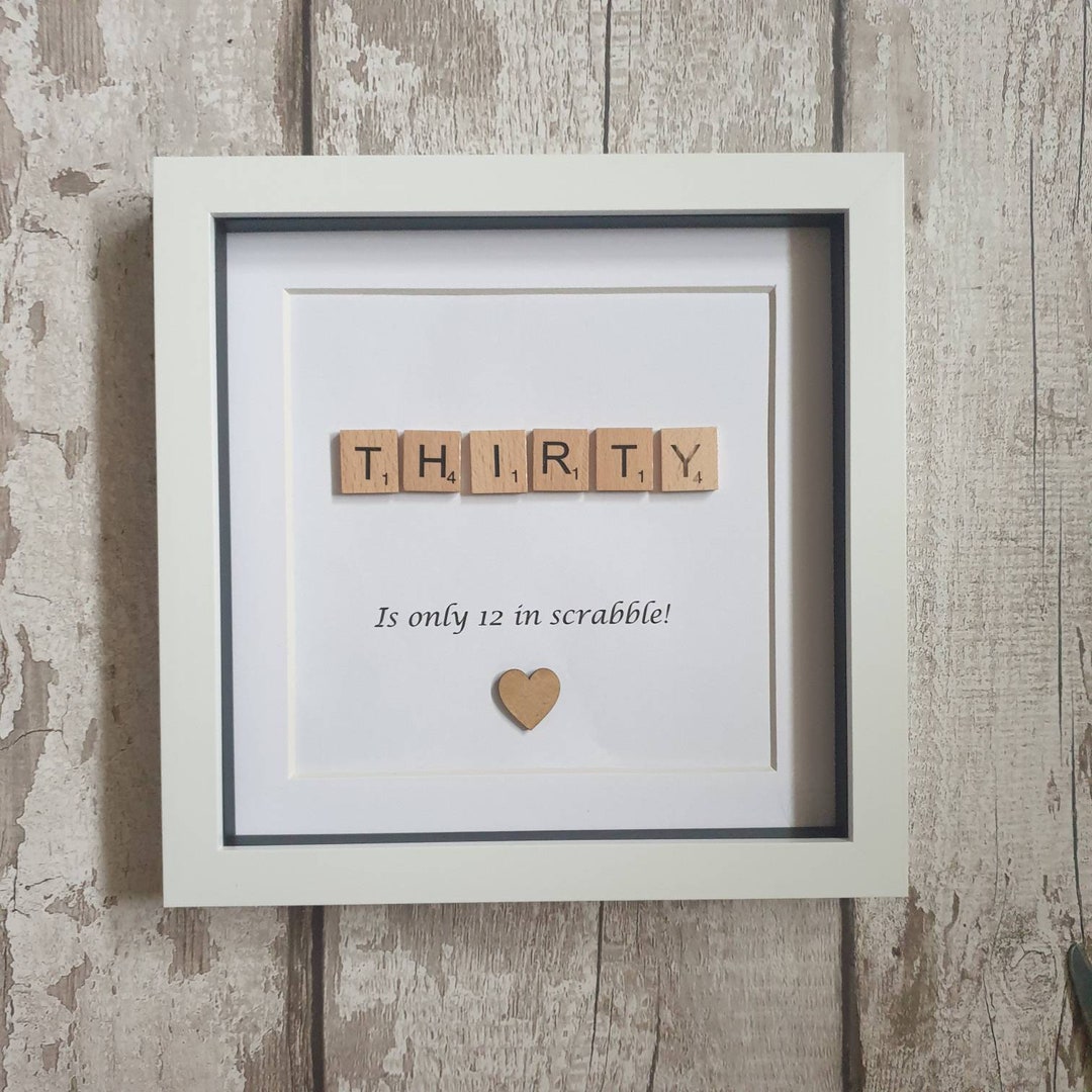 Personalized Scrabble Tile Age Frame: Handmade Home Decor - Etsy