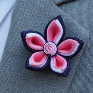 Handmade Lapel Flower Pin With a Floral Tie Set, Wedding Accessories ...