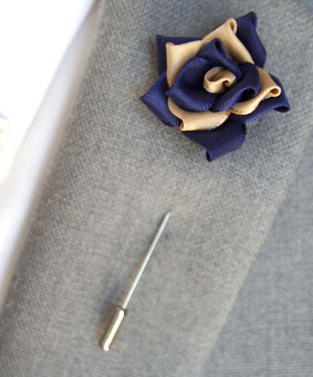 Handmade Rose Lapel Pin / Boutonniere / Lapel Flower / Men's Lapel Pin ...