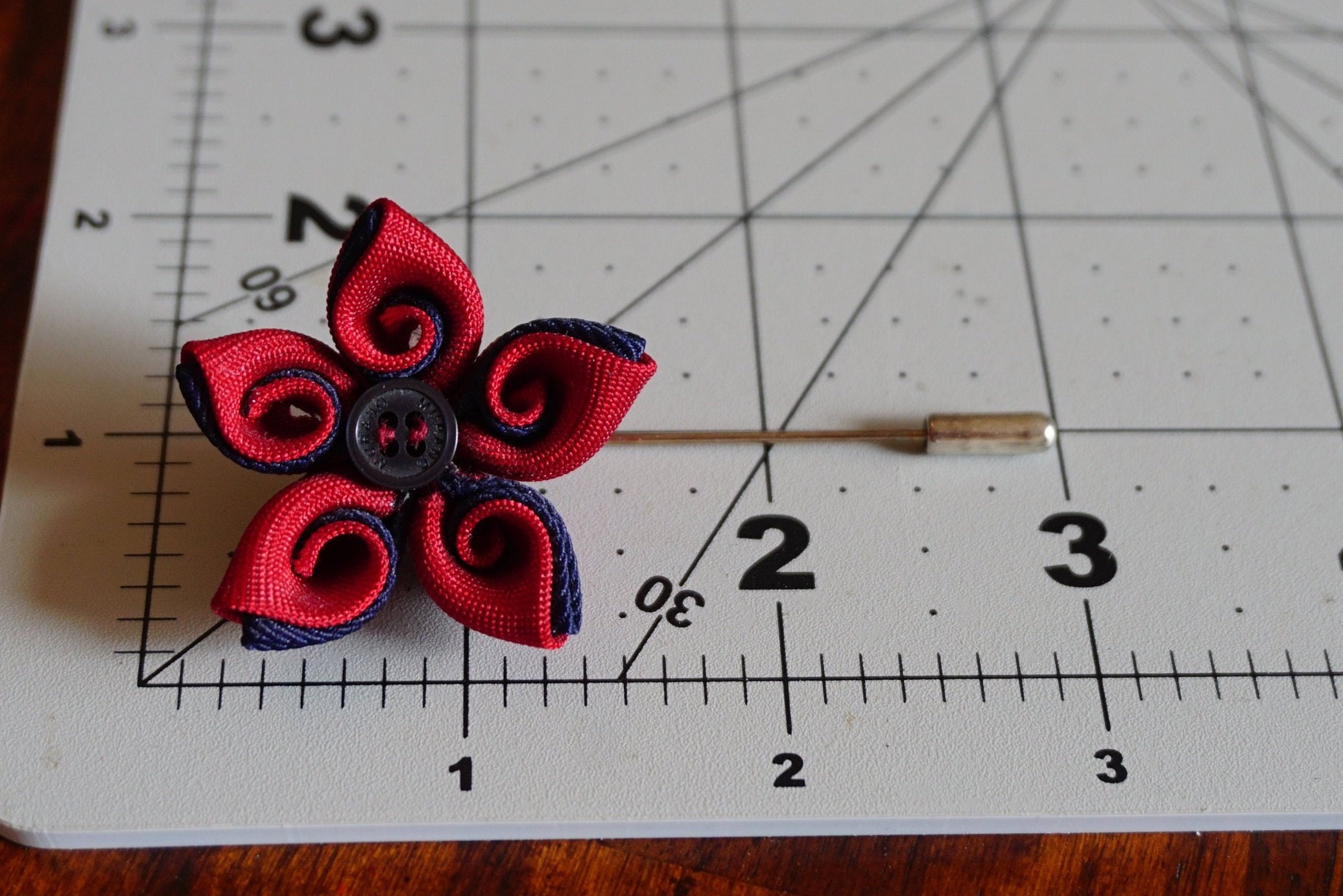 Handmade Flower Lapel Pin Lapel Flower Boutonniere | Etsy