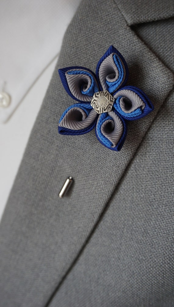 Floral Lapel Pin / Colorful Men's Flower Lapel Pin / | Etsy